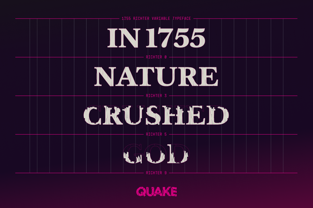 1755 Quake - A Typeface Inspired by the Lisbon Earthquake